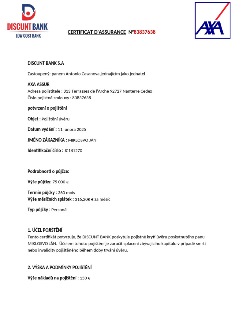 Discunt Bank Assurance | PDF