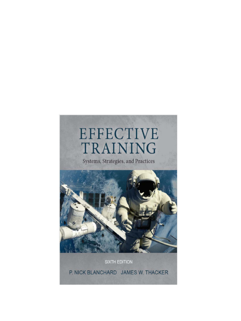 (Ebook PDF) Effective Training 6th Edition by Blanchard PDF Download | PDF | Learning | Motivation