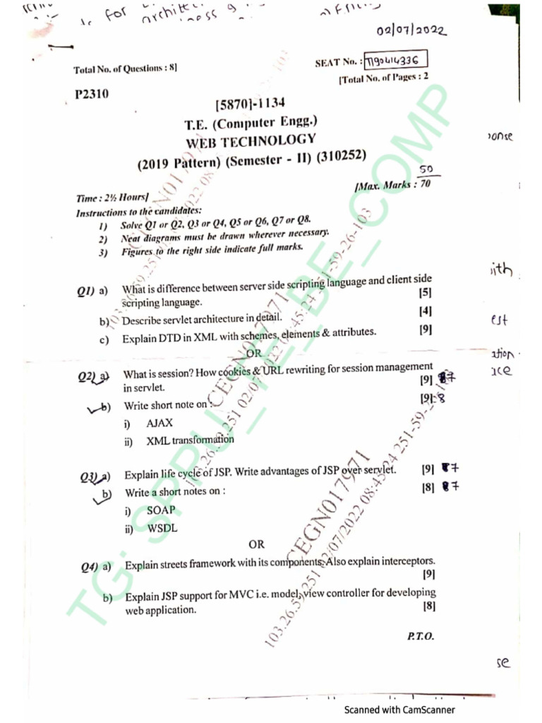 WT UNIT 3 TO 6 Handwritten | PDF