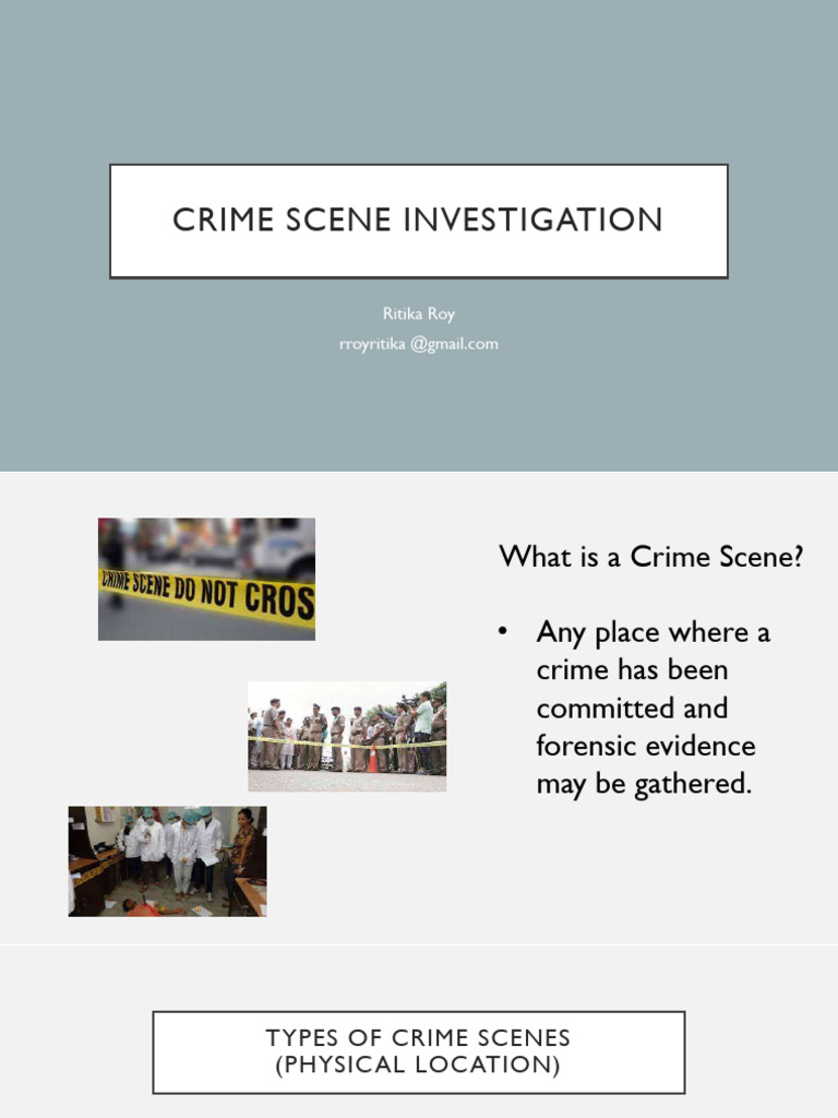 Unit 1 - Crime Scene Investigation | PDF | Crime Scene