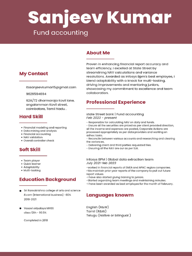 SANJEEV KUMAR. S_NEW RESUME _SLSS | PDF
