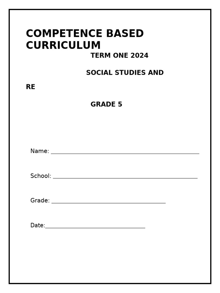 Grade 5 Social Studies & C.R.E. Exam 2024 | PDF | Jesus | The Exodus
