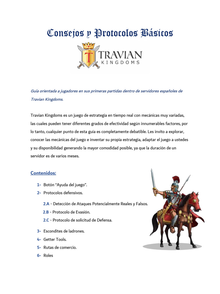 Guia Rapida Travian Kingdoms | PDF | Infantería