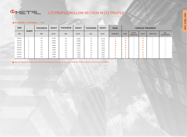 LTZ Steel Tube Specifications and Supply | PDF
