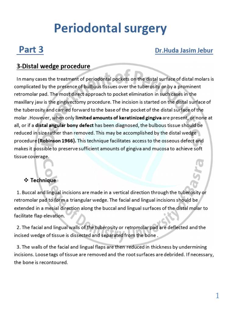 Periodontal Surgery-part3-Dr - HudaJasim | PDF | Periodontology ...