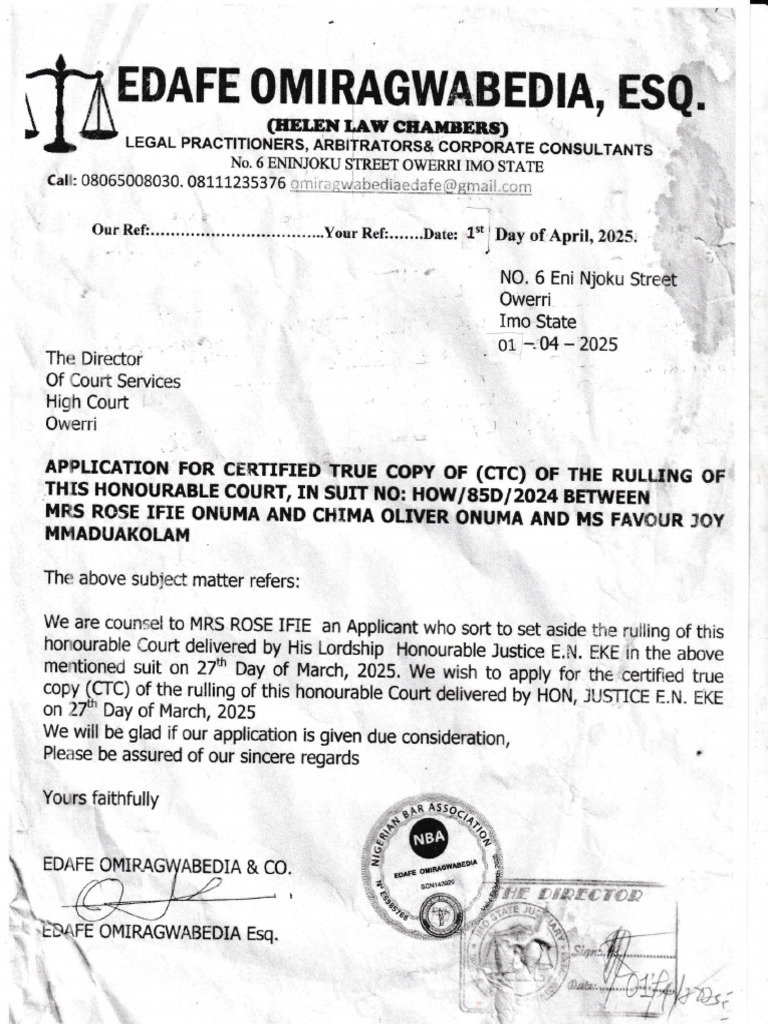 APPLICATION FOR CTC | PDF