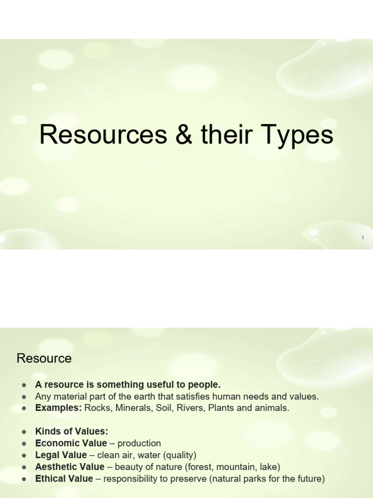 Types and Importance of Resources | PDF | Renewable Energy | Nuclear Power