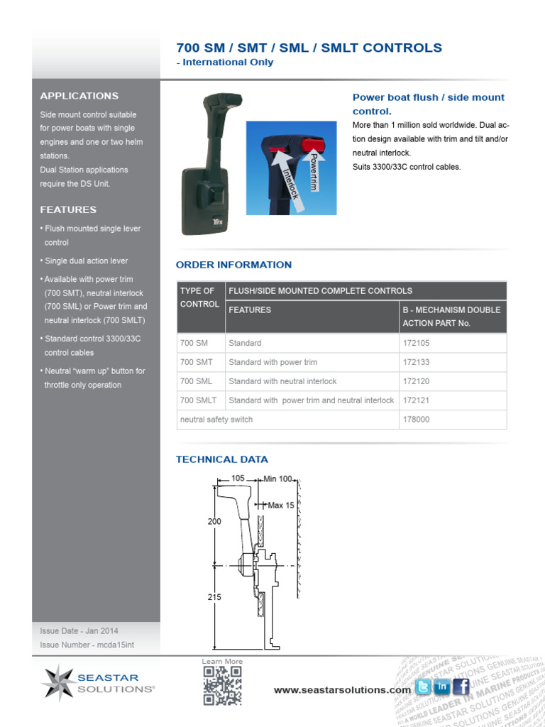 Teleflex_SeaStar - mcda15int-700_sm_smt_sml_smlt | PDF | Manufactured ...