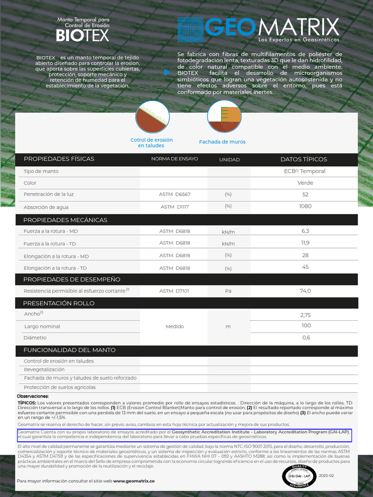 2025-02 BIOTEX Típicos | PDF | Laboratorios