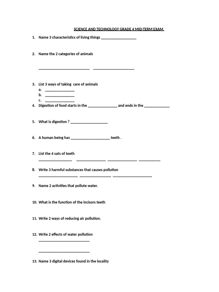 SCIENCE AND TECHNOLOGY GRADE 4 MID Sai | PDF