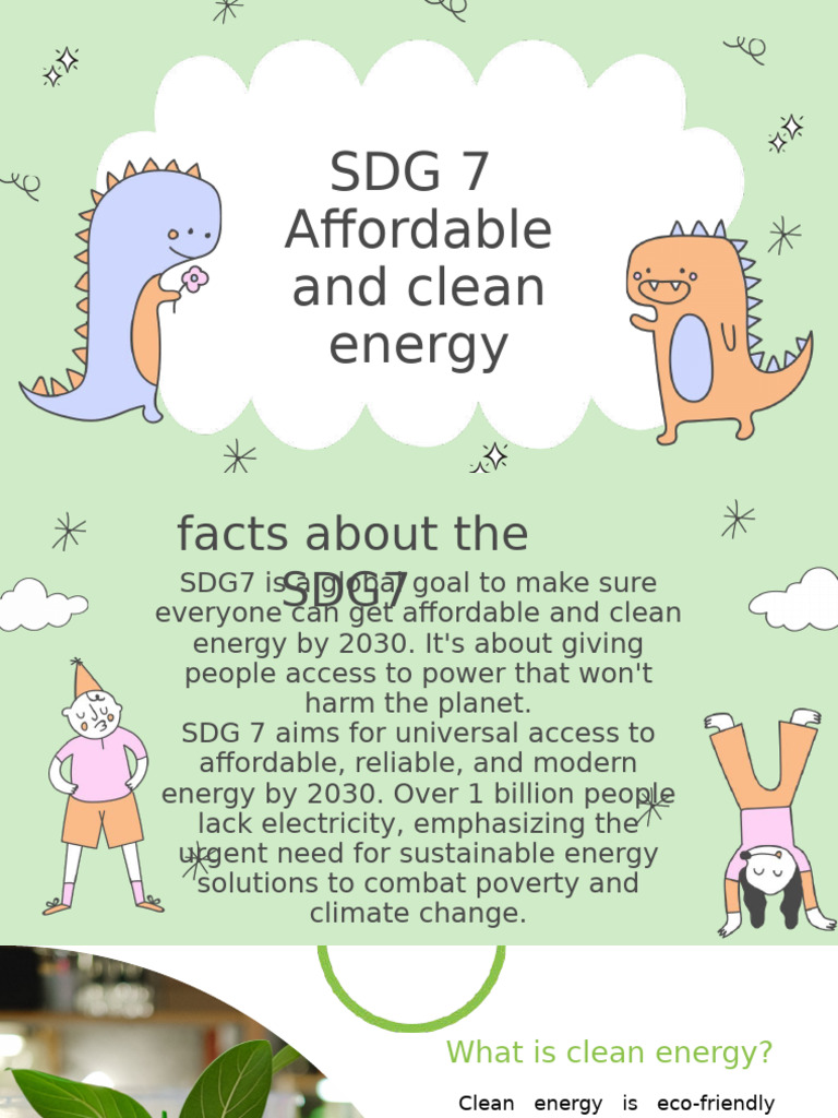 SDG 7: Affordable Clean Energy Goals | PDF | Sustainable Energy ...