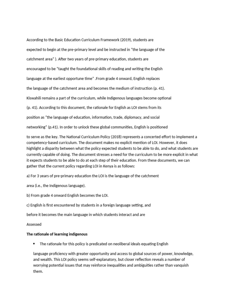 Indigenous Introduction | PDF | Curriculum | English Language