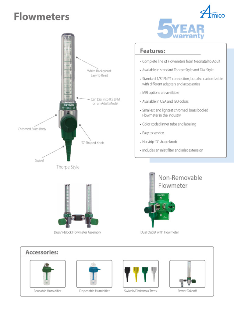 Ficha Tecnica Flujometro Amico | PDF | Flow Measurement