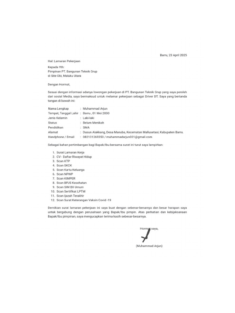 Pt. Bangunan Teknik Grup (Muhammad Arjun) Dump Truk Sulawesi Selatan | PDF