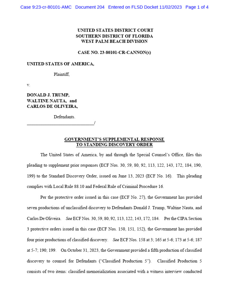 Gov Uscourts FLSD 648653 204 0 | PDF | Discovery (Law) | Legal Procedure