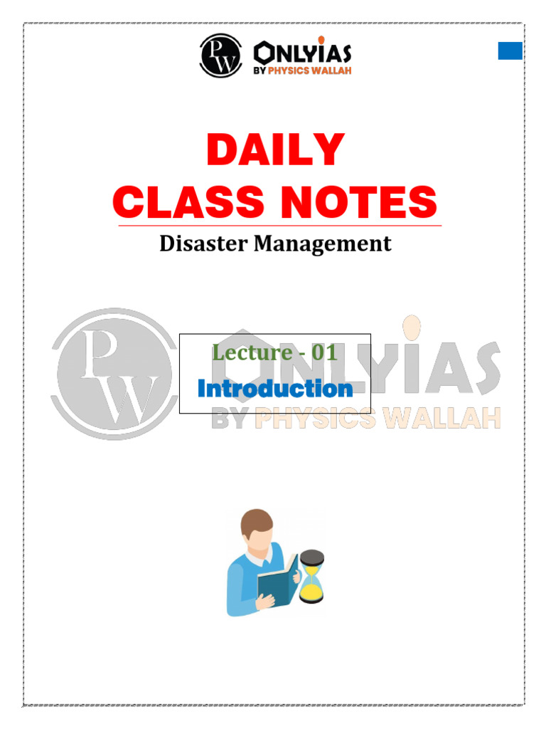 2257) Disaster Management 01 Daily Class Notes | PDF | Natural ...