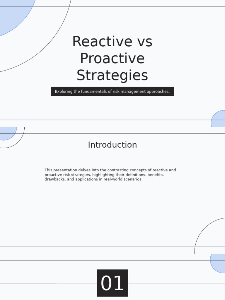Reactive Vs Proactive Strategies | PDF | Risk | Risk Management