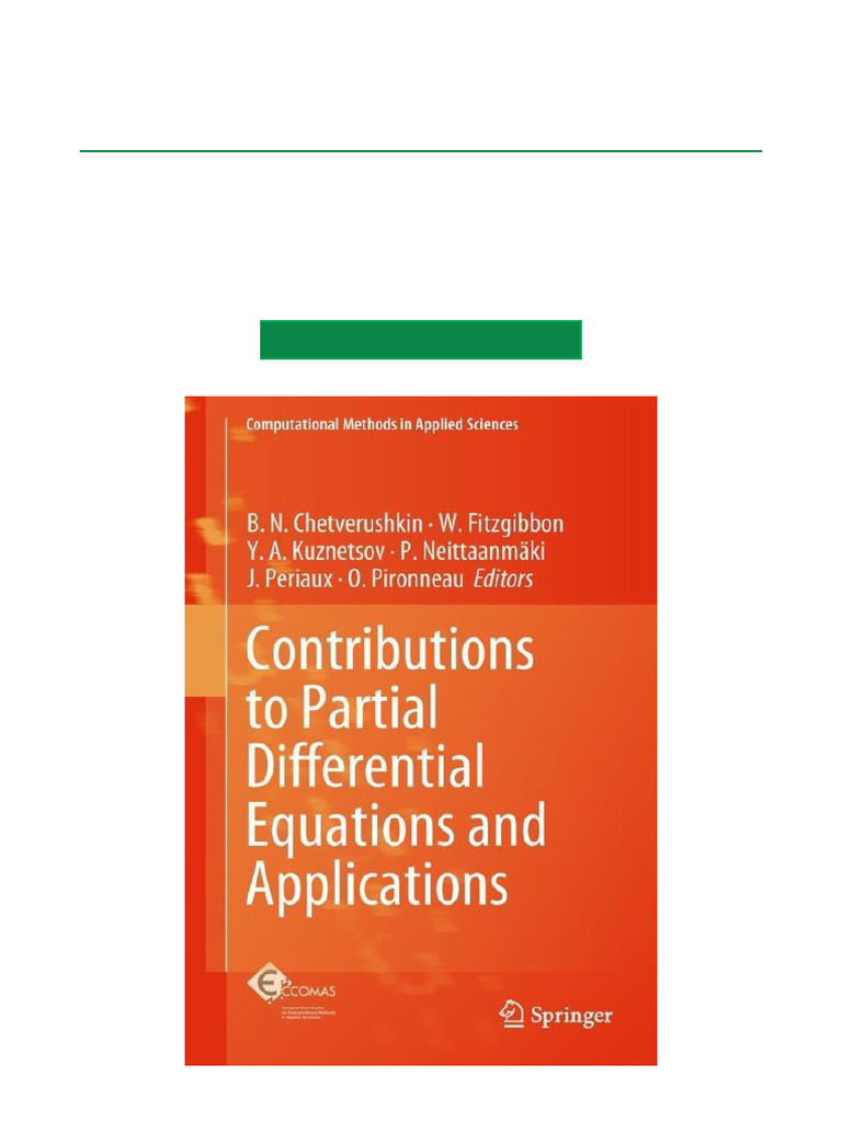 Contributions To Partial Differential Equations and Applications Unlimited Ebook Download | PDF ...