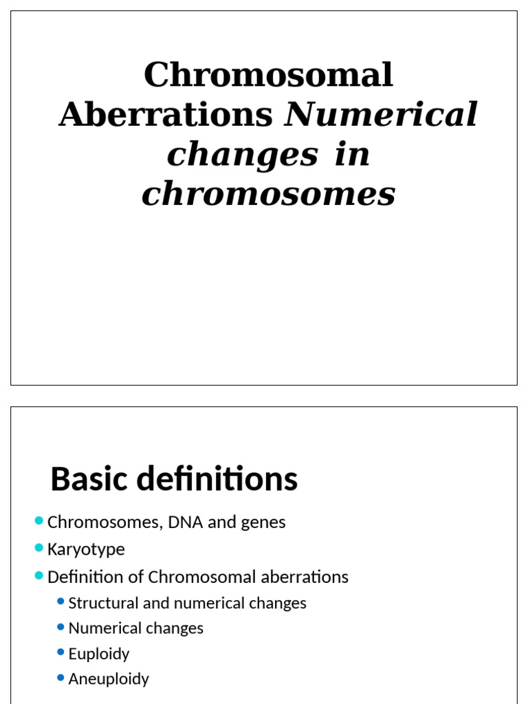 Understanding Chromosomal Aberrations | PDF | Ploidy | Chromosome
