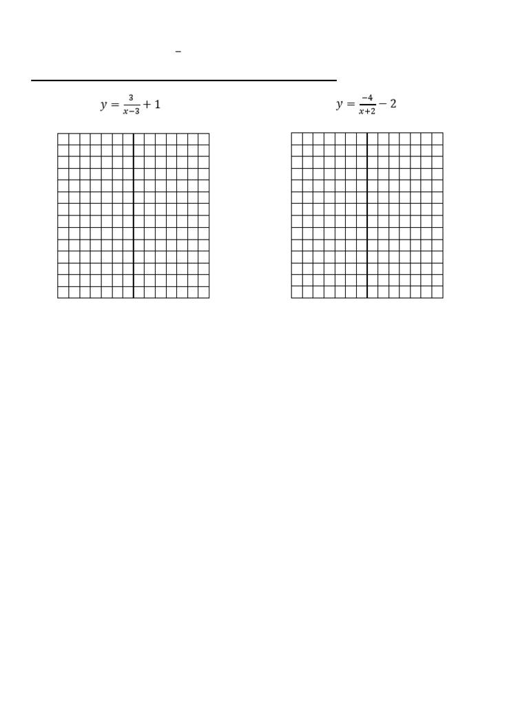 Lesson 9.2 Homework - Graphing Simple Rational Functions | PDF