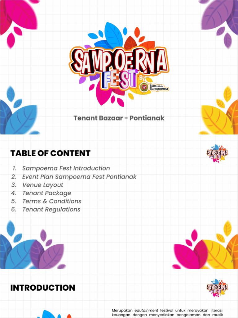 (EXT) Tenant Bazaar Sampoerna Fest PNK 2024 | PDF