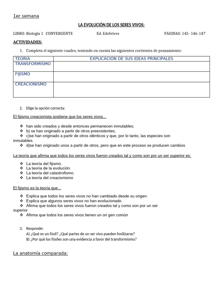 3 TP 2do Año Mayo | PDF | Evolución | Especies