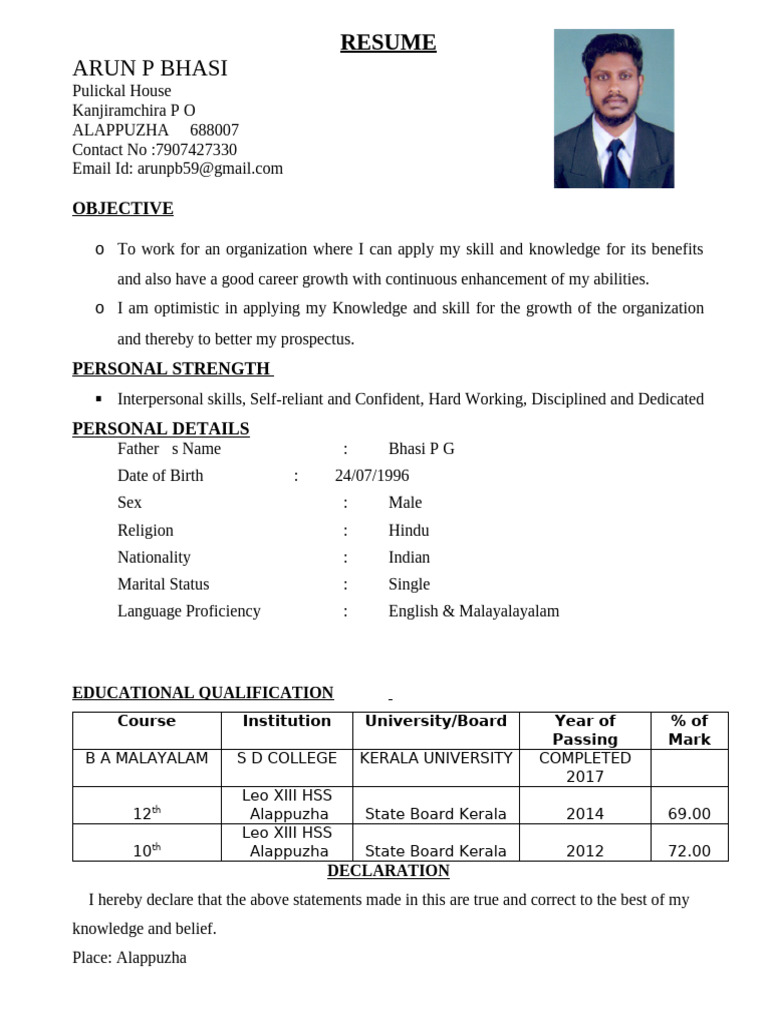 Arun Resume New | PDF
