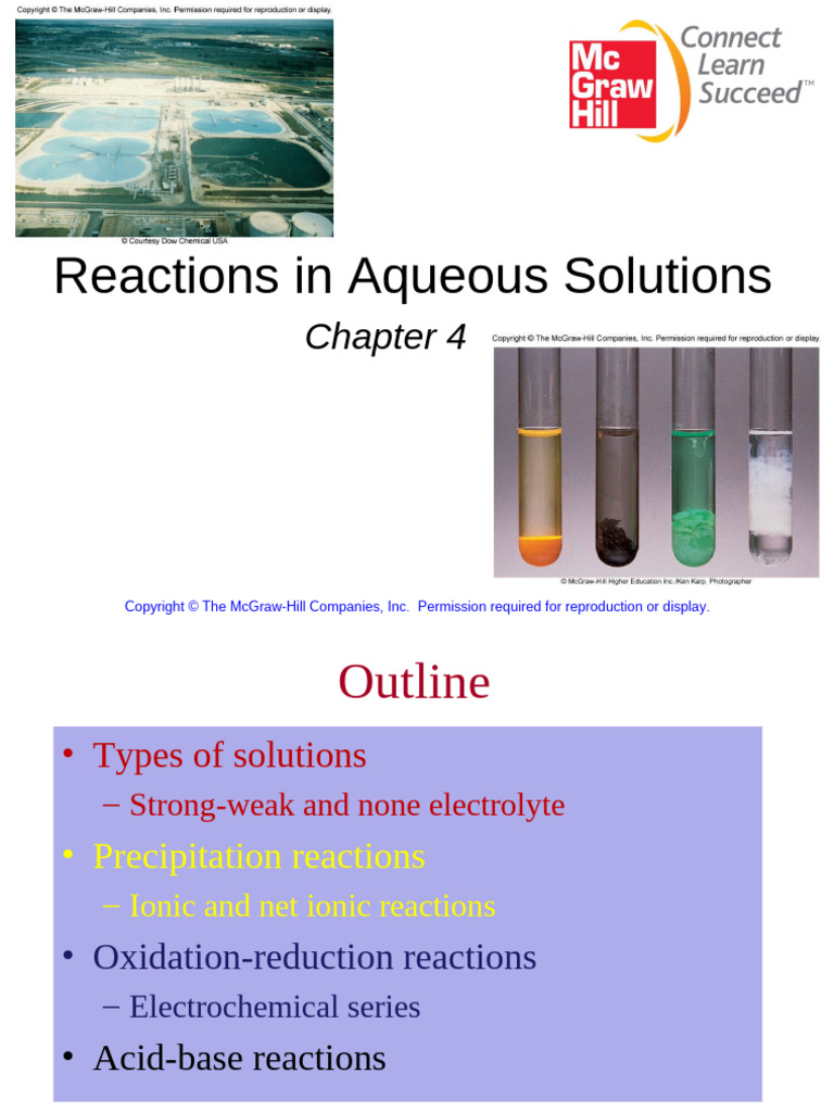 Chapter 4 Reactions in Aqueous Solution(1)-2 | PDF | Acid | Salt (Chemistry)