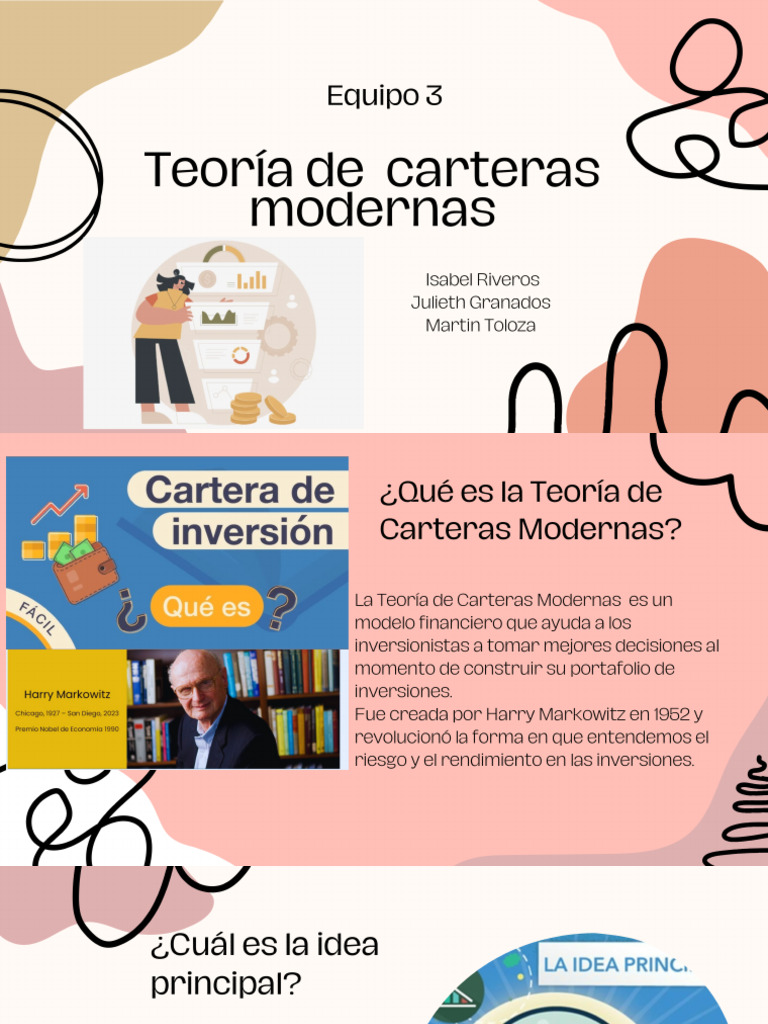 Presentacion Teoria de Carteras Modernas | PDF