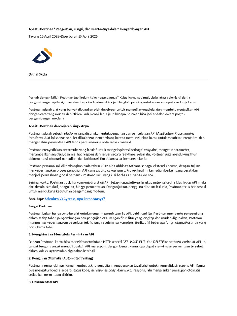 Apa Itu Postman | PDF