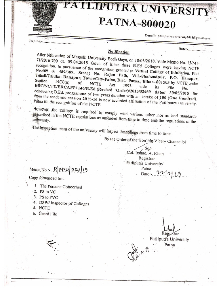 University Approval Letter 1 | PDF