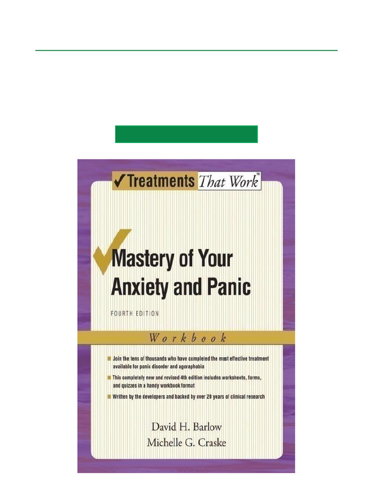 Mastery of Your Anxiety and Panic 4th Edition Optimized EPUB Download | PDF | Panic Attack ...
