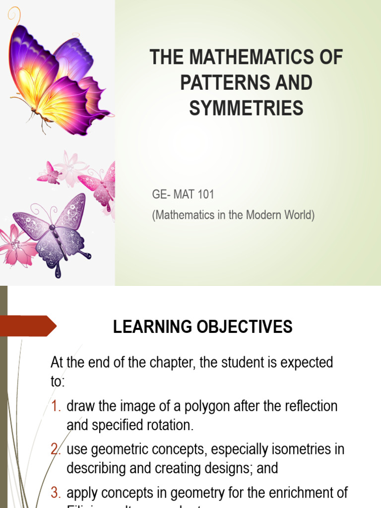 4 - Patterns and Symmetries | PDF | Symmetry | Pattern
