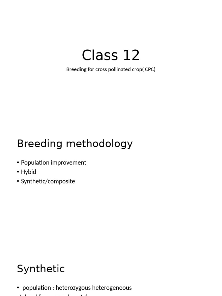 Plant Breeding 12 | PDF
