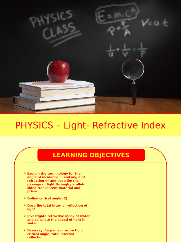 Physics-Refraction and Refractive Index | PDF | Refraction | Refractive ...