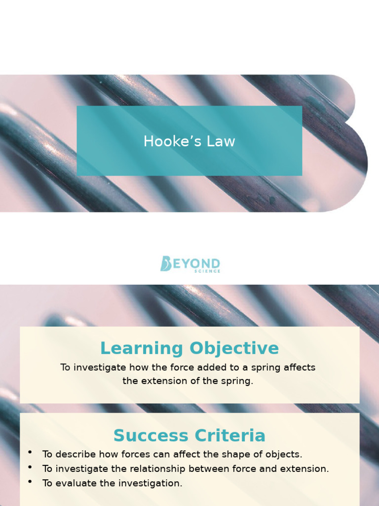 Understanding Hooke's Law and Forces | PDF | Elasticity (Physics ...
