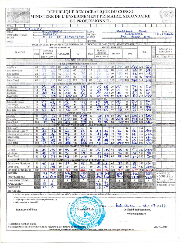 MUSABWA JOHA 8éme20250215 - 09590577 | PDF