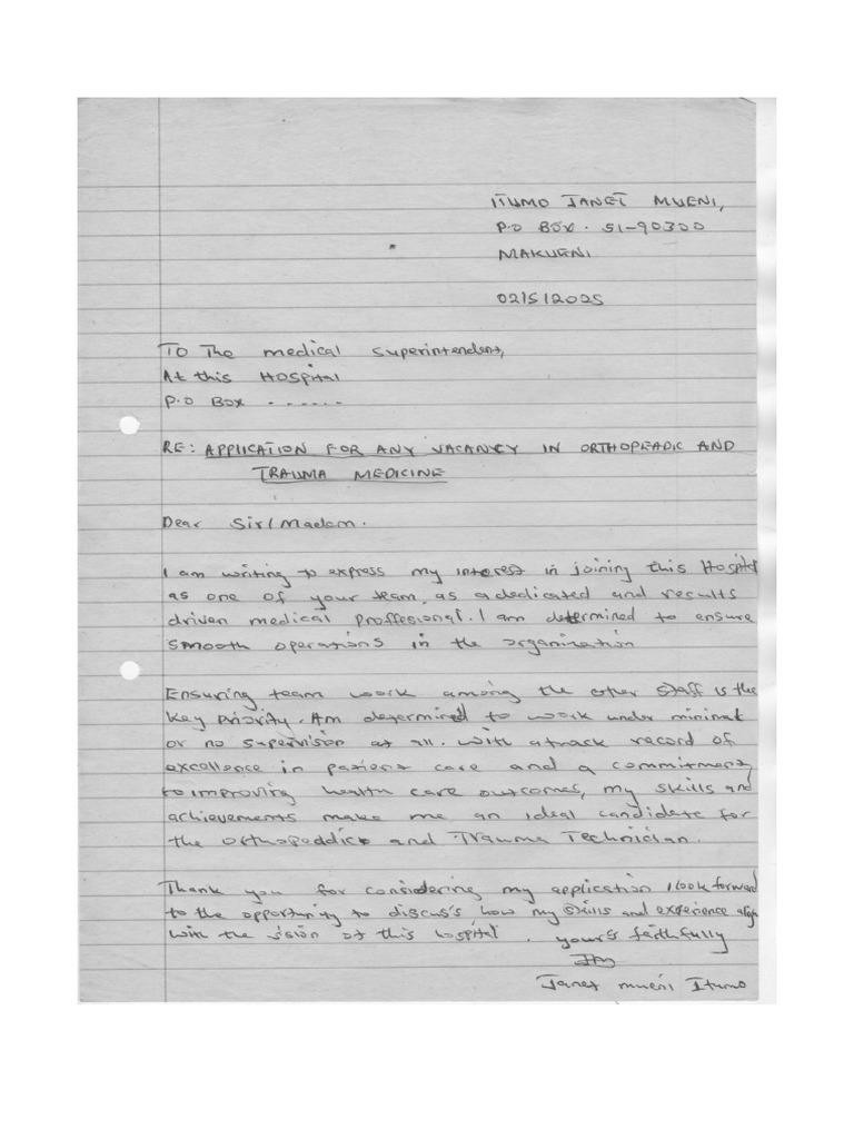 Janet Application Letter | PDF