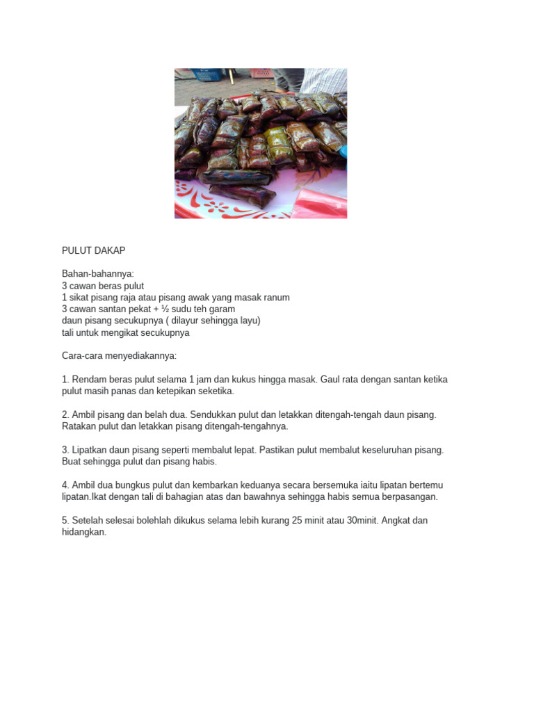 Pulut Dakap | PDF
