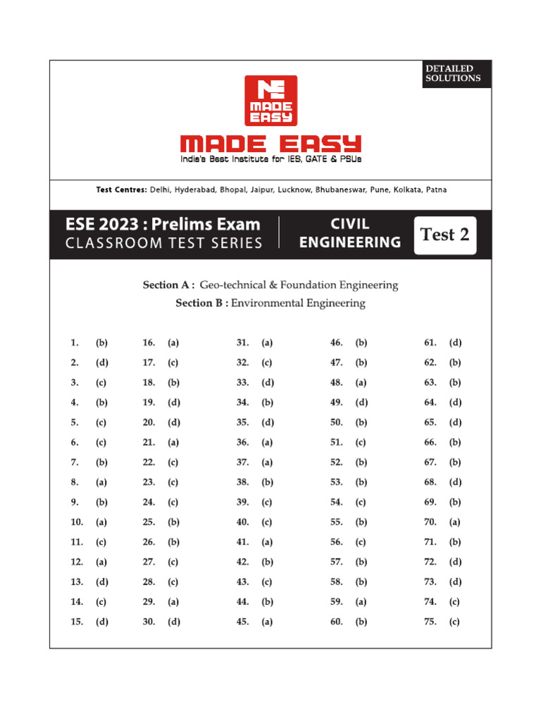 337ufrep Test 2 CE ESE 2023 Pre Test Series | PDF