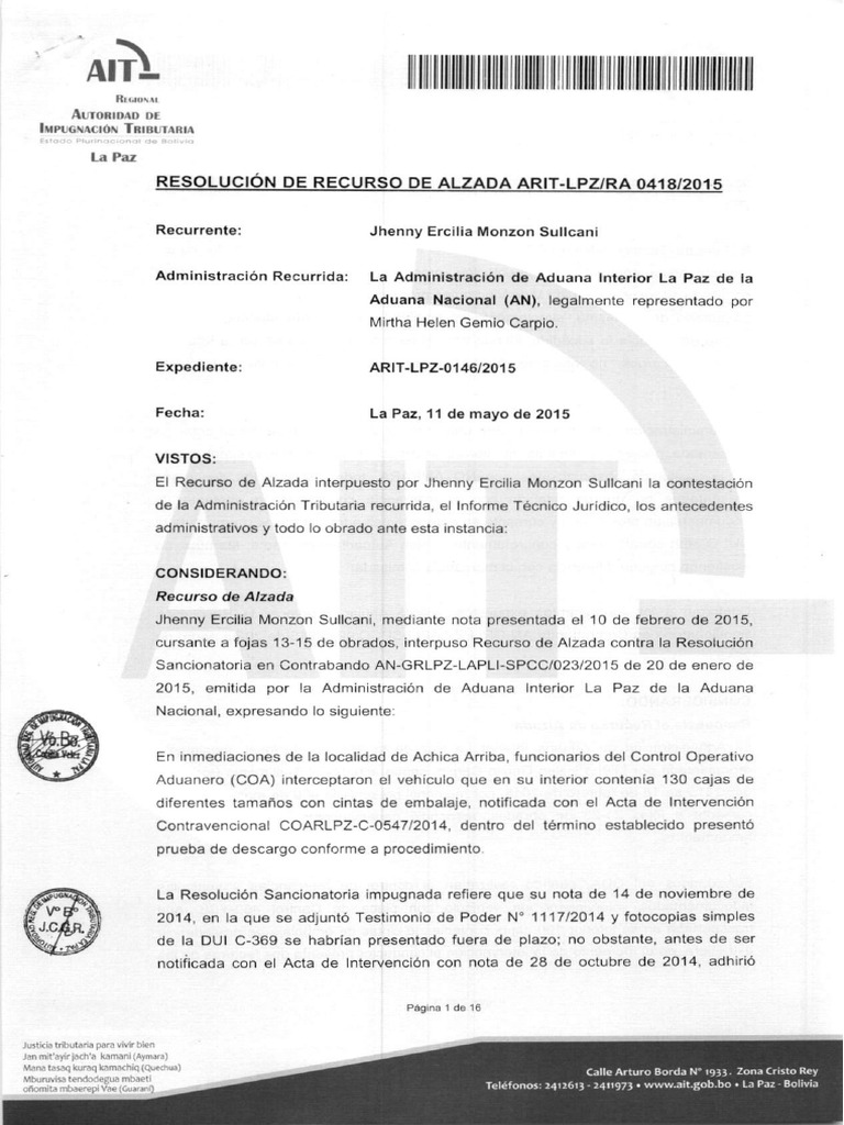 ARIT-LPZ-RA-0418-2015 | PDF