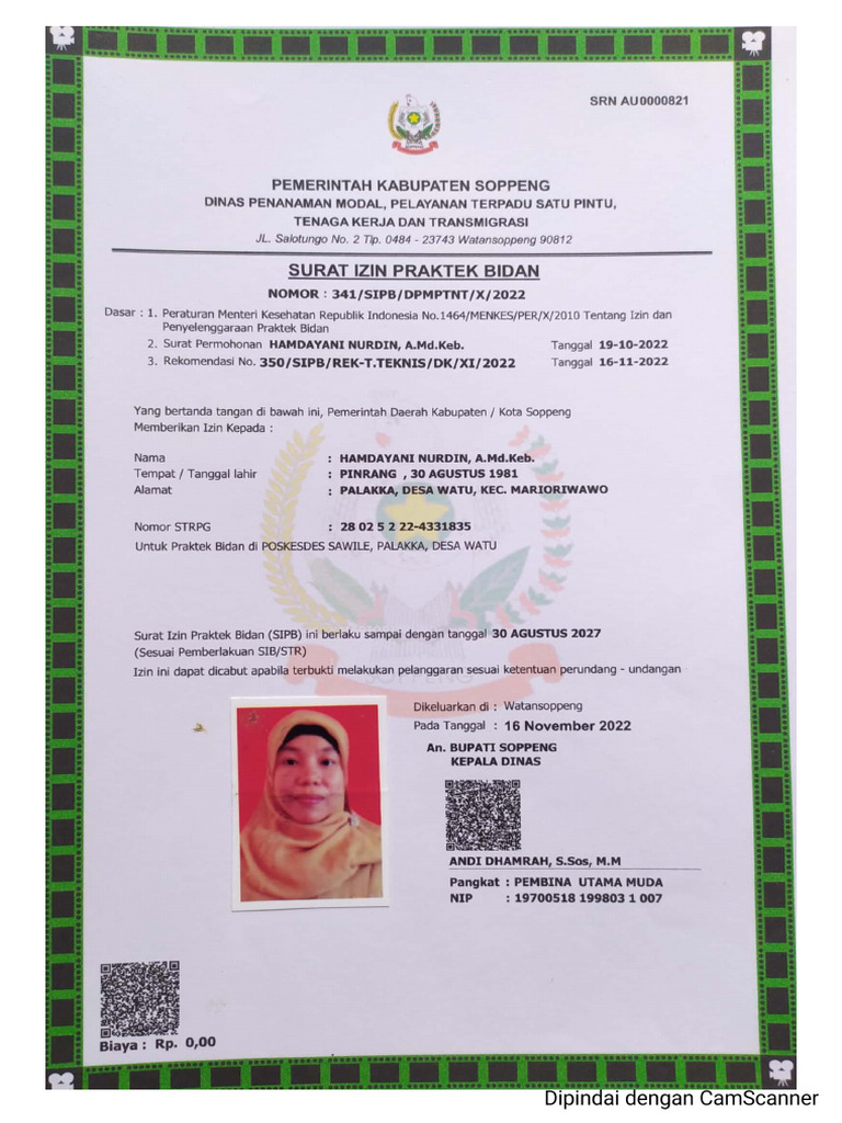 SIPB Hamdayani Nurdin | PDF