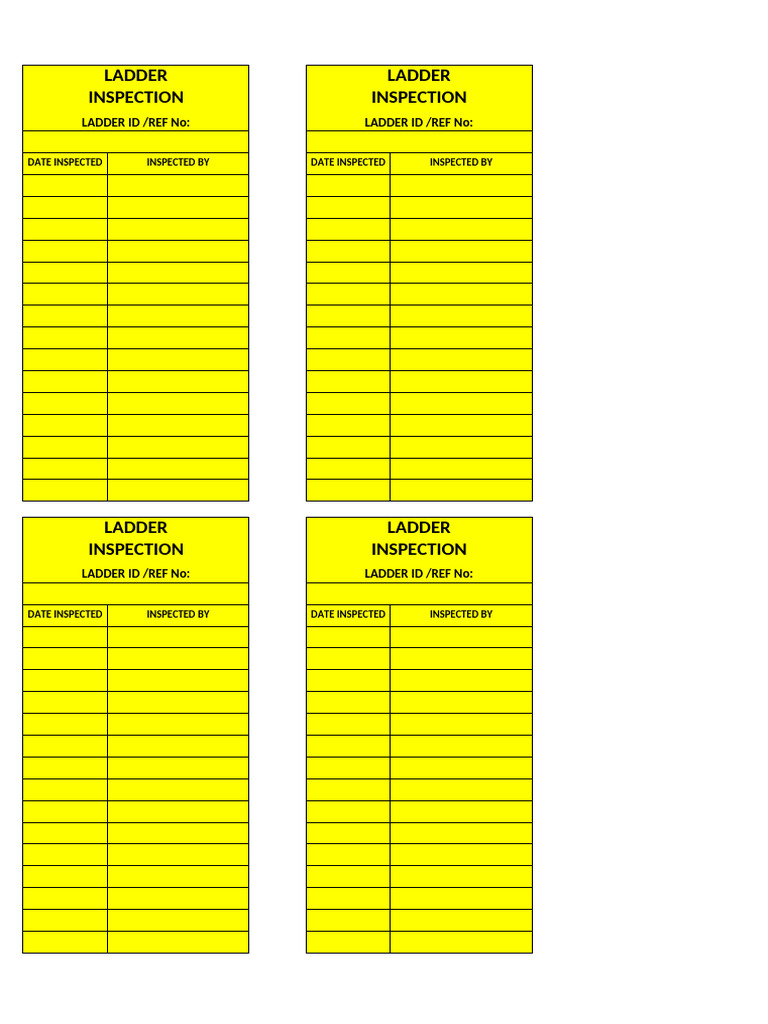 Ladder Inspection Tag | PDF