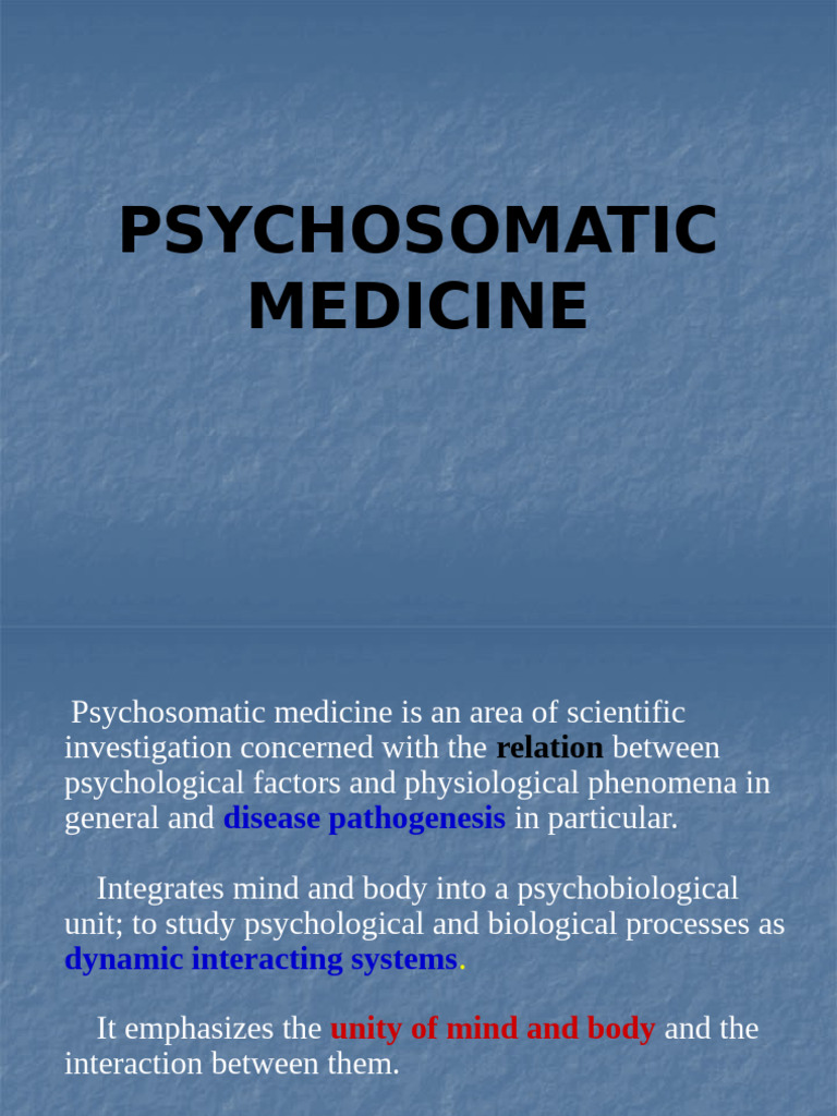 39.psychosomatic Medicine | PDF | Stress (Biology) | Adrenal Gland