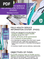 Field Health Information System PDF | PDF | Health System | Health Care