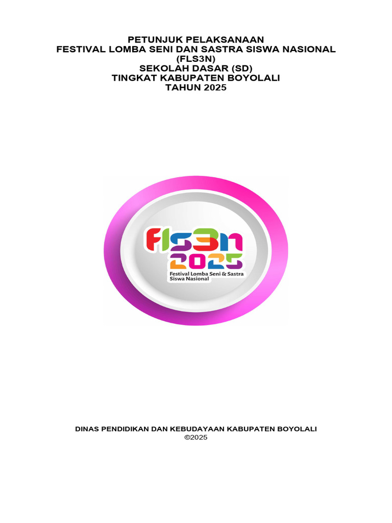 Panduan Fls3n SD Kab Boyolali 2025 | PDF