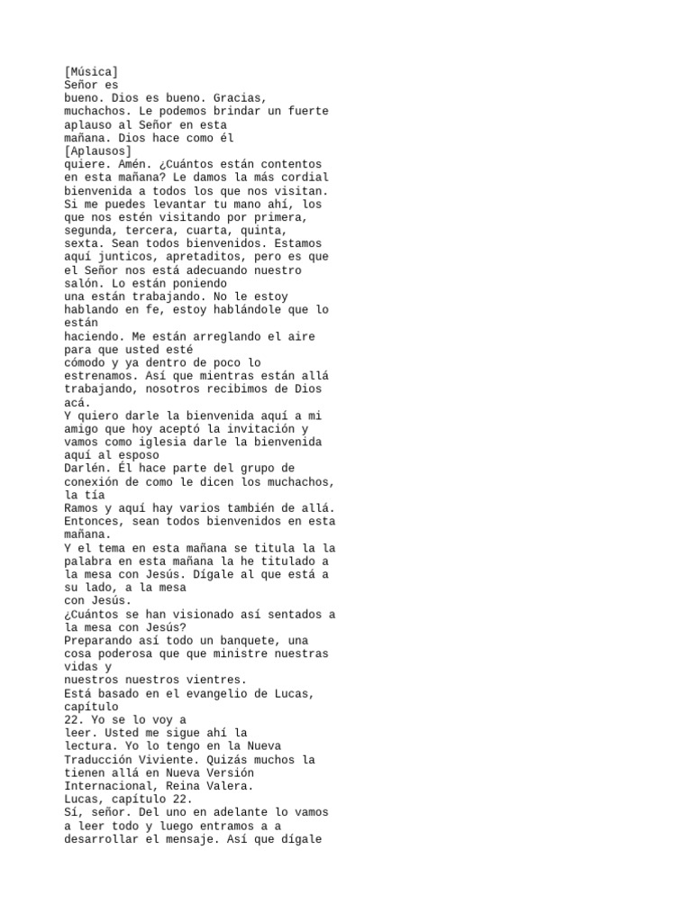 (Spanish (Auto-Generated) ) A La Mesa Con Jesús - Deivis Sotelo. 27 ...