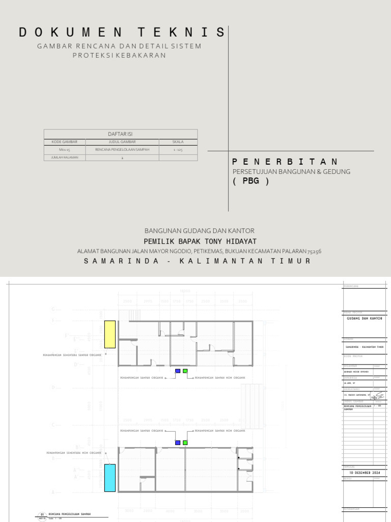 007 - Gambar Rencana Dan Detail Pengelolaan Persampahan | PDF