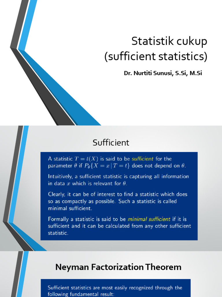 Statistik Cukup (Sufficient Statistics) | PDF
