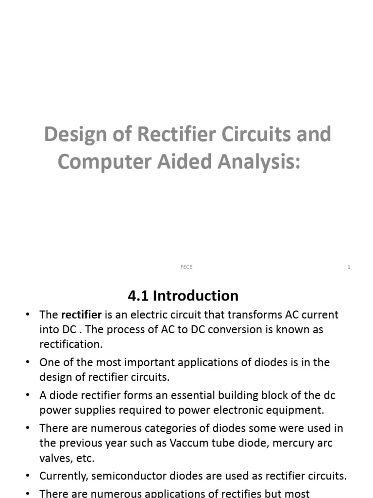 Chapter Four-MDC 2 | PDF | Rectifier | Direct Current